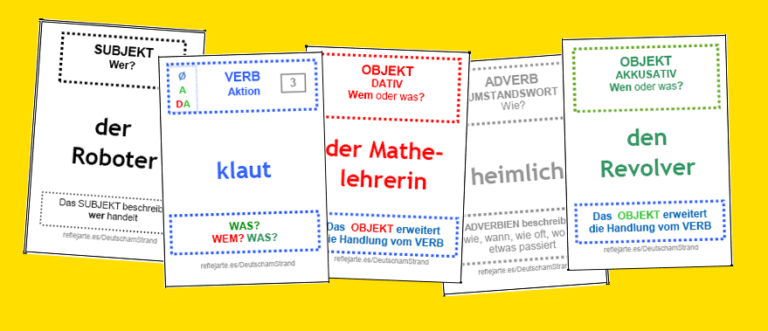 Der längste Satz – motivierendes Kartenspiel zum Erkennen von ...