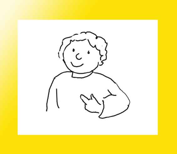 ich (1. Sg.) Ich – Personalpronomen deutsch in Bild (Person, Geste ...